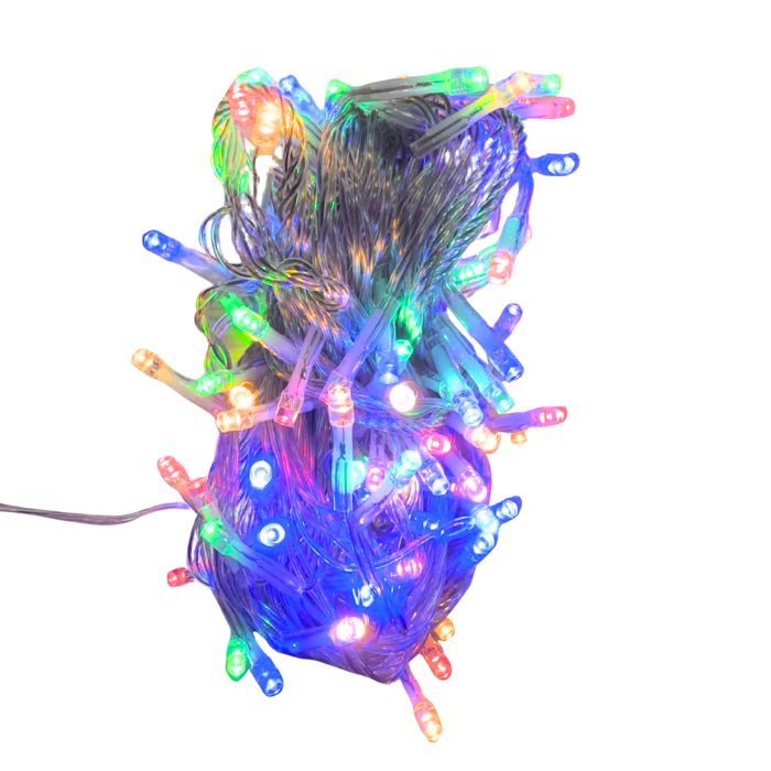 100 LED S 10+3m Lights (Multi/Transparent) – CGS Party