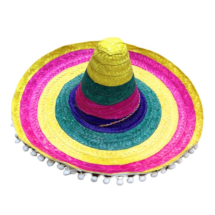 Colorful Mexican Straw Sombrero Hat – cgsparty